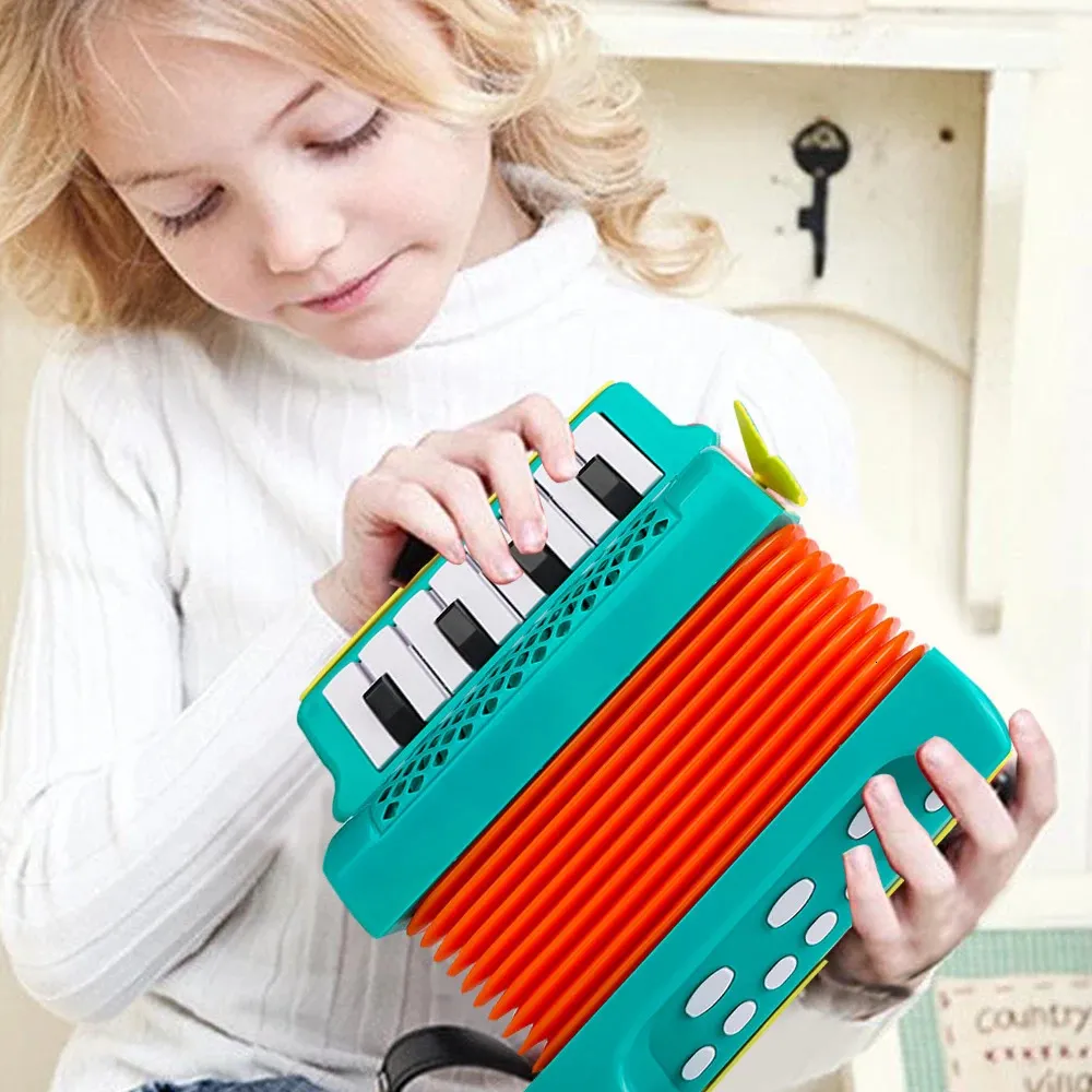 Learning Toys Accordion Toy 10 Keys 8 Bass Accordions For Kids Musical ...