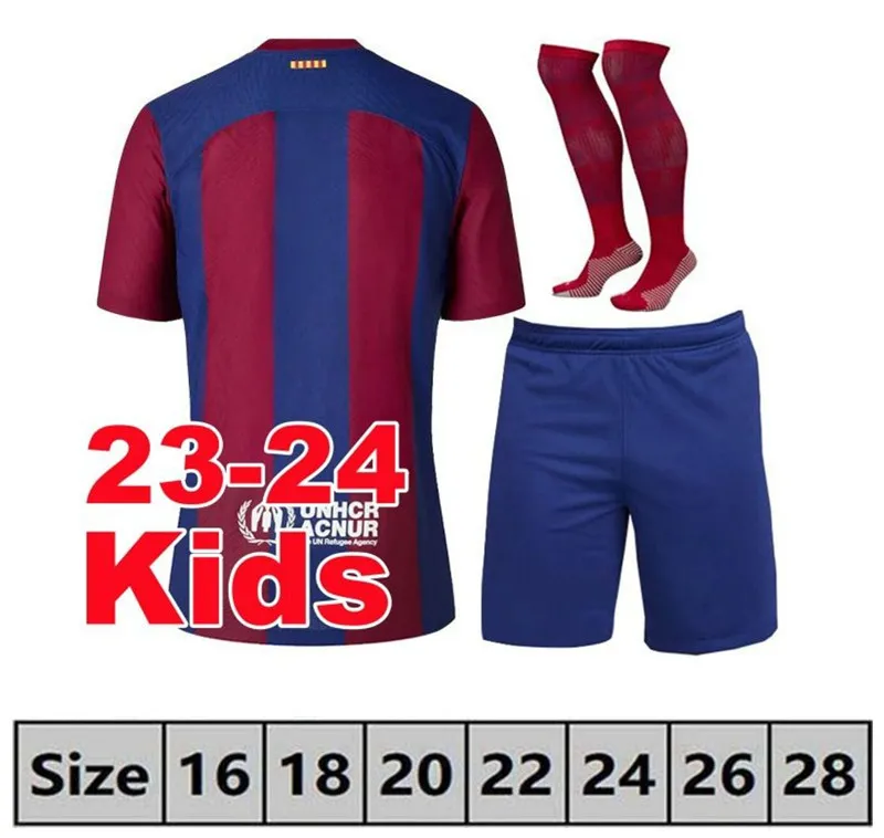 2023 2024 Barcelona Youth Soccer Kits Kids Football Kits Socks 23 24 ...