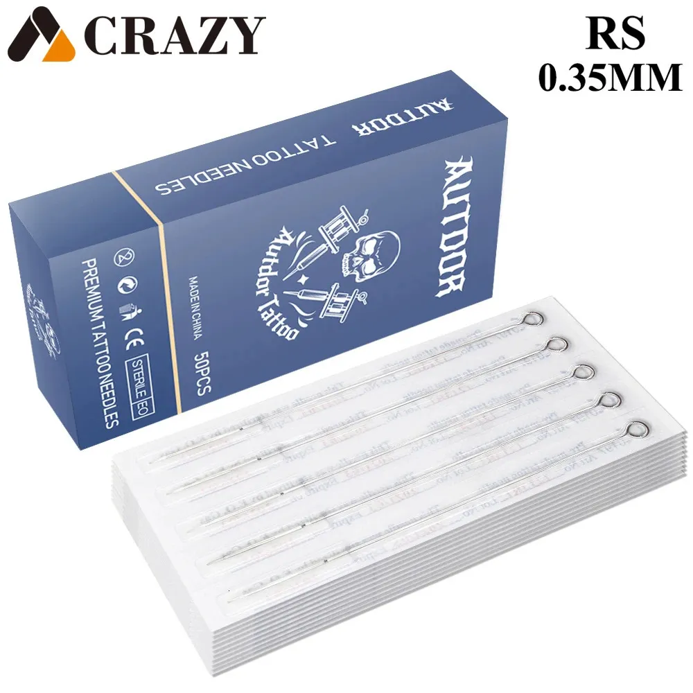 Premium Round Shader Tattoo Needles - 0.35mm - Sizes 3-14RS Available ...