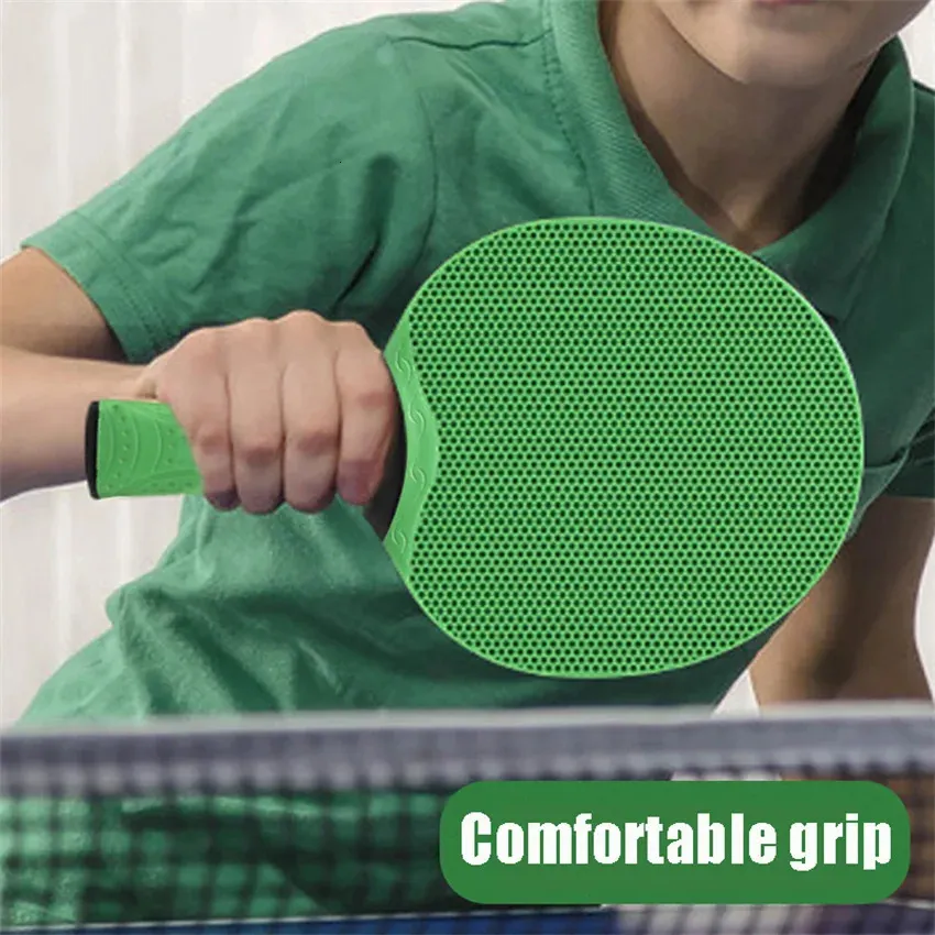 Family Sandpaper Table Tennis Bat With Silicone Surface Pad And Soft ...