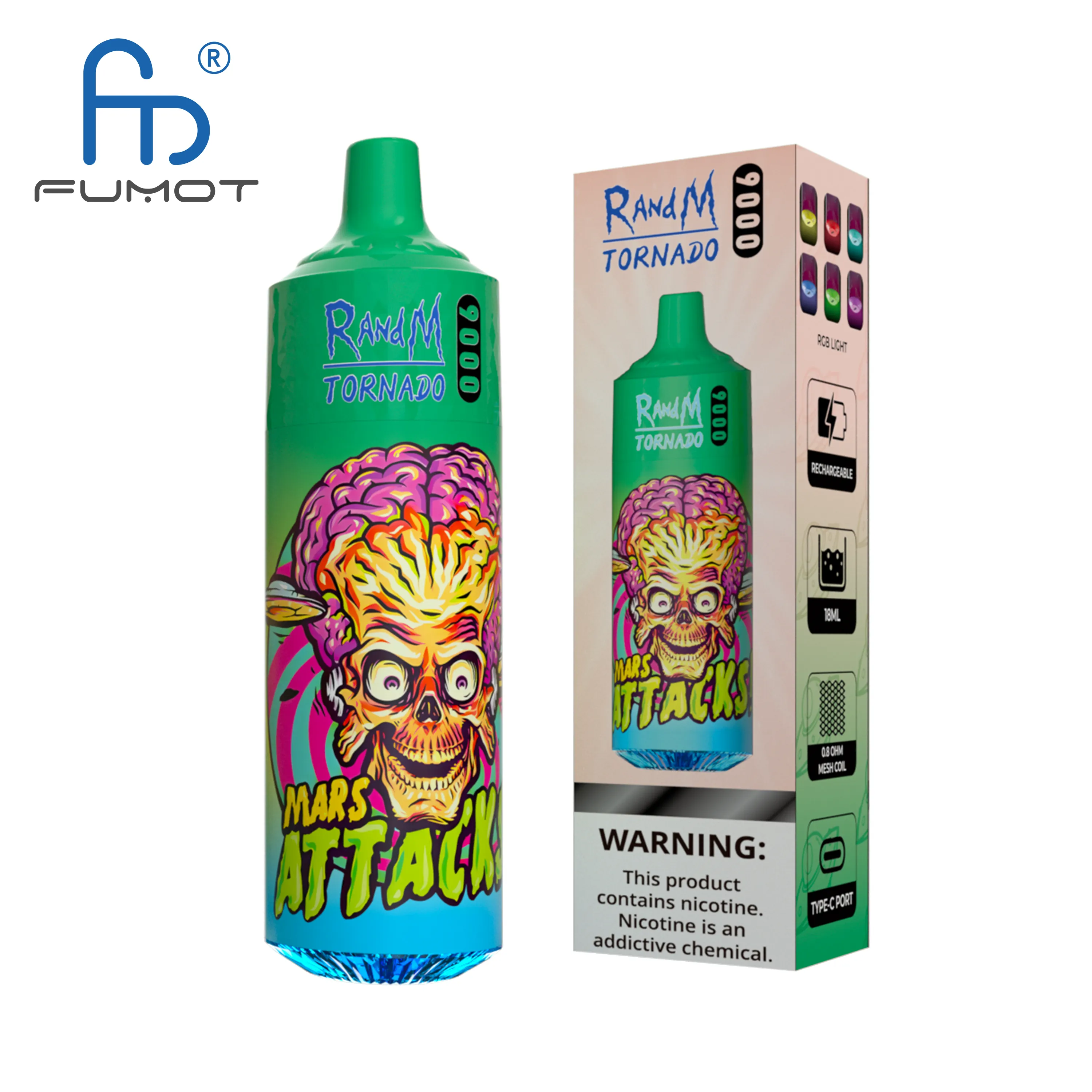 Authentic Randm Tornado Puff 9000 0 2 3 5 Disposable Vape Randm