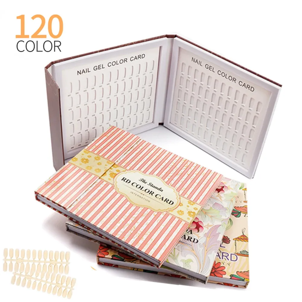 Nail Color Chart Display: 120-Slot Palette Book for DIY Nail Art and ...