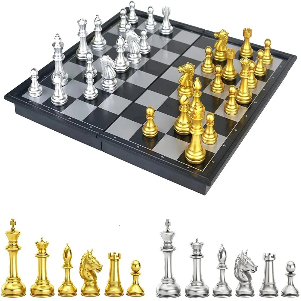 Magnetic Chess Set Portable Travel Chess Board With Magnet, Foldable ...