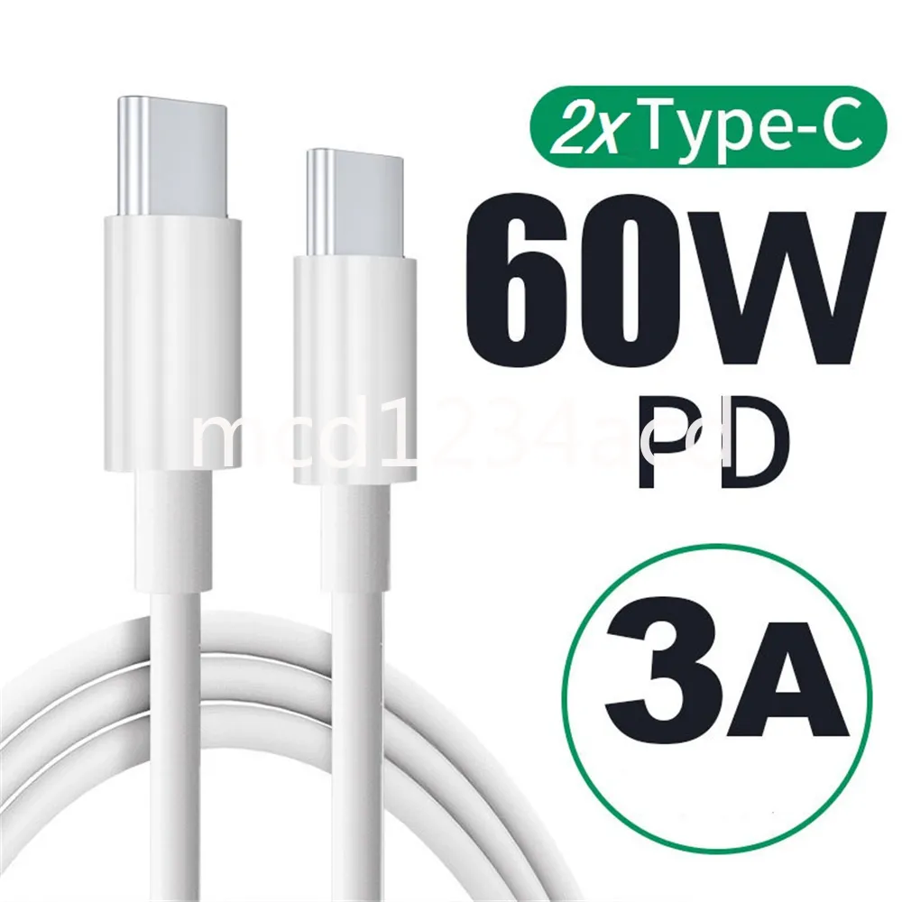 DHgate.com:1M 2M 60W 3A Fast Quick Charging OD4.0 Thicker C-C Type c USB C PD Cable Cables For ...