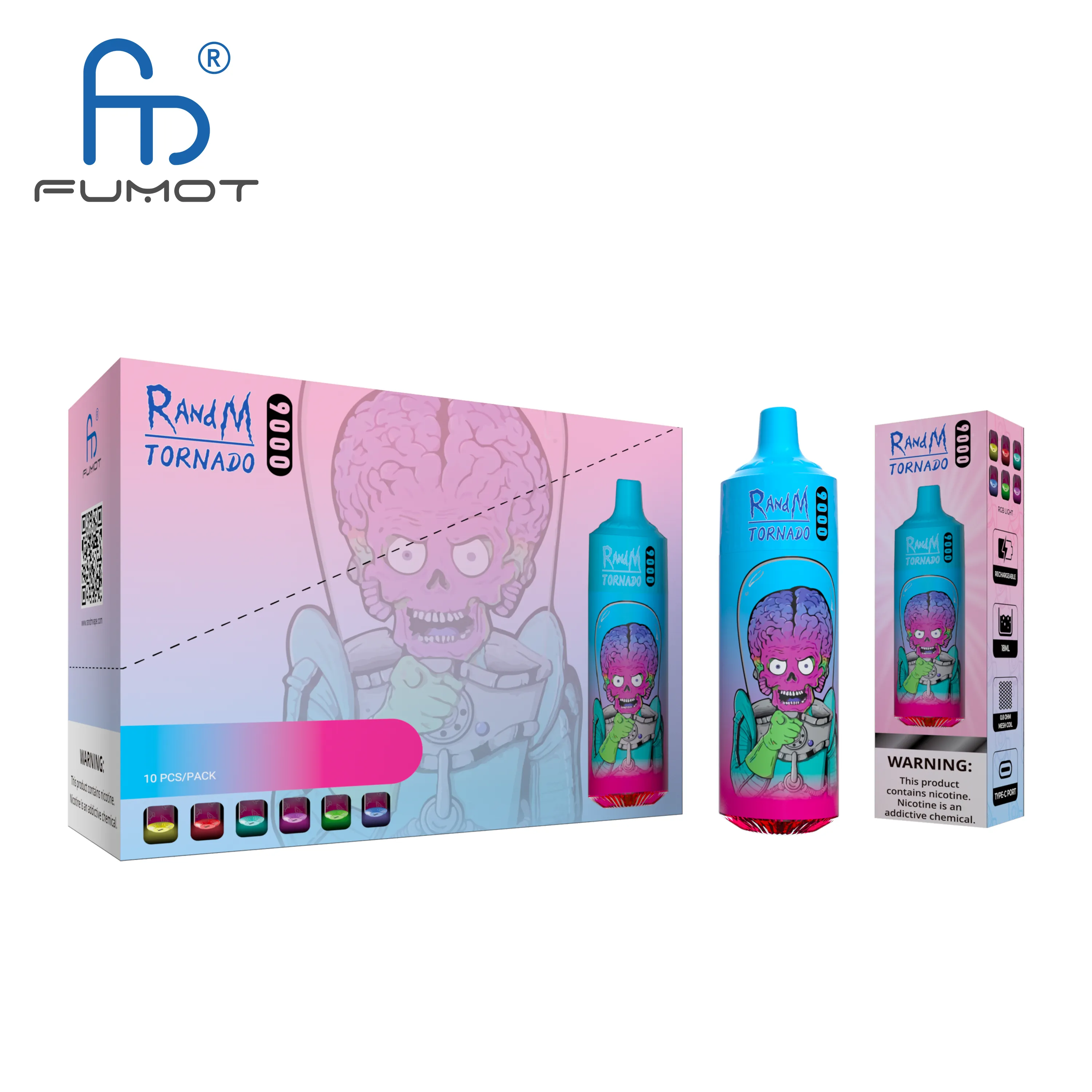 Orijinal Fumot Randm Tornado 9000 9k Puflar Tek Kullanımlık Vape