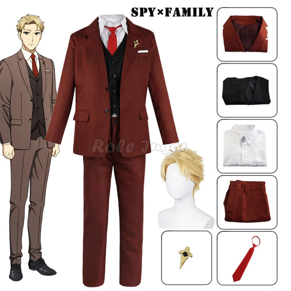 Anime Spy X Family Loid Forger Cosplay Costume Men Halloween Through ...