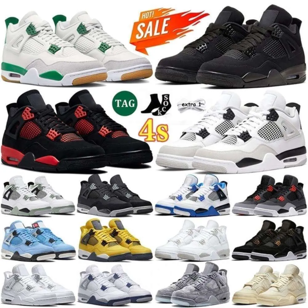Jumpman 4s Military Black Retro Basketball Shoes For Men And Women ...