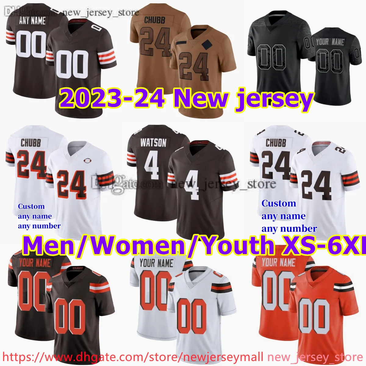 Custom Football Jersey, DIY Stitched Deshaun Watson Amari Cooper Myles ...