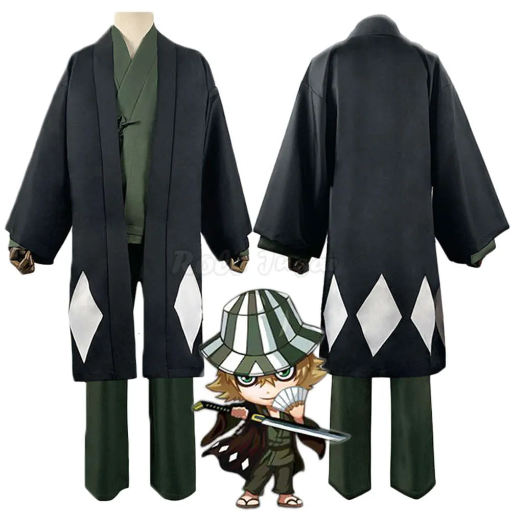أنيمي تبييض Urahara Kisuke Gotei 13 Cosplay Kimono Cloak بدلة الرجال ...