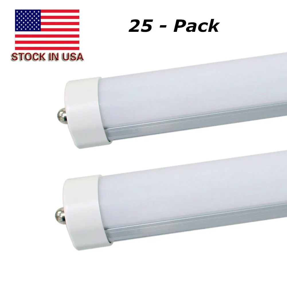 8ft LED Tubes, 45W 4800lm, Single Pin T8 FA8 LEDS Lights, Fluorescent ...