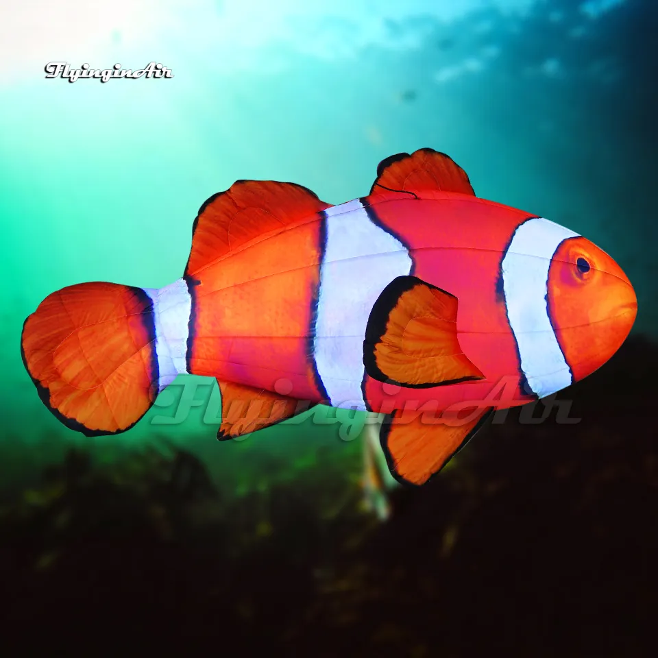 Wholesale Hanging Luminous Inflatable Clownfish Tropical Marine Fish ...