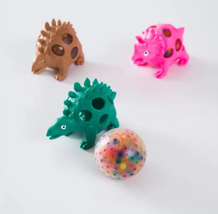 Dinosaur Stress Ball Fidget Toy - Squishy Grape Ball for Anxiety Relief ...