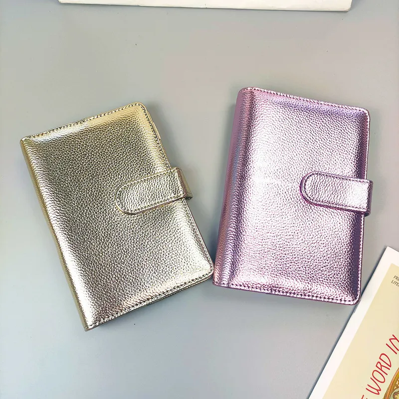 A5/A6 PU Leather Notepad Binder: Colorful Ring Binder Planner, Budget ...