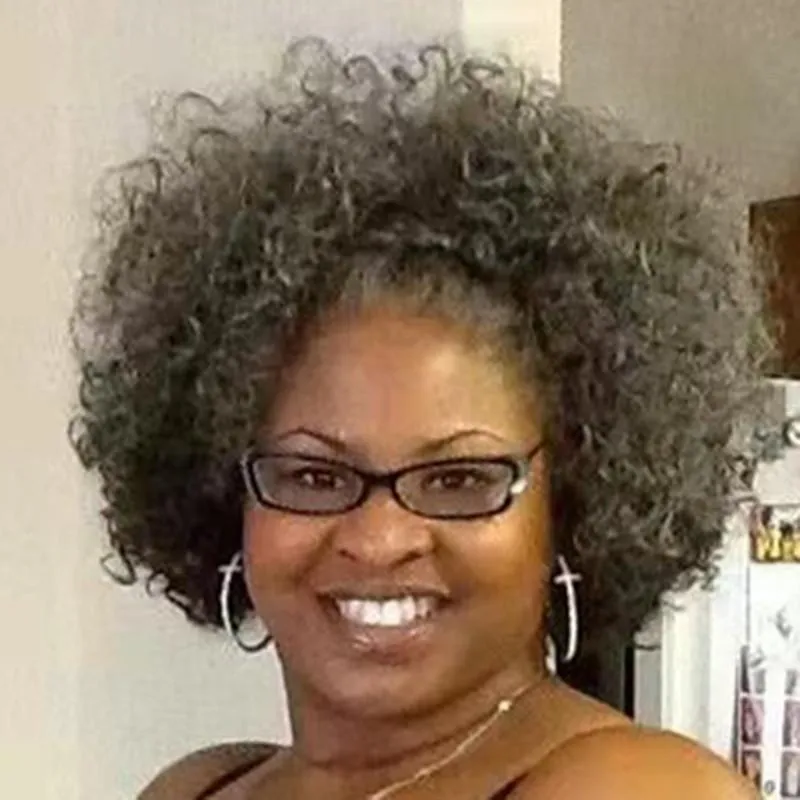 Custom-made Two-Tone Afro Kinky Curly Clip-In...