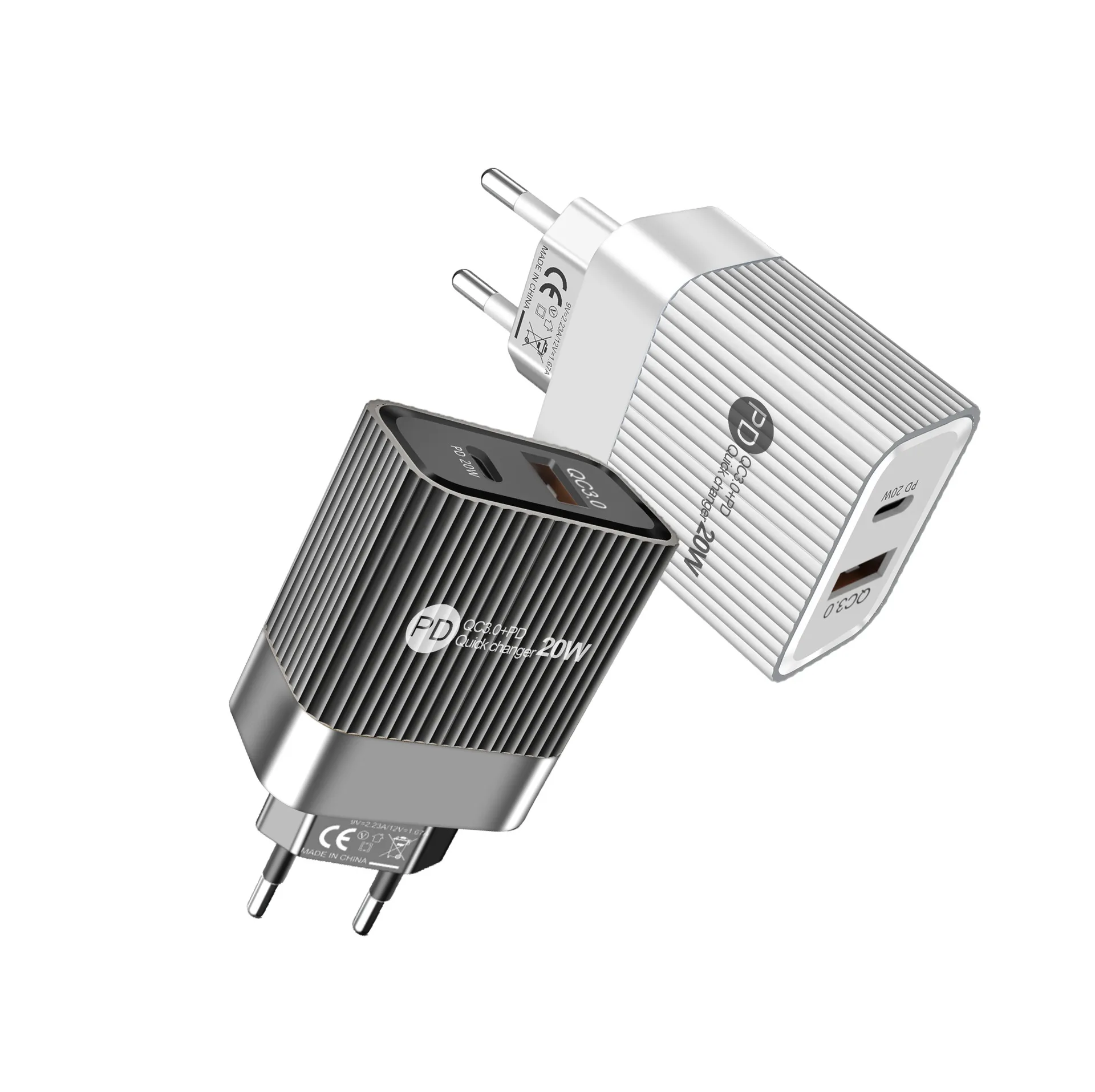 Double Sided Type C Charger USB Dual Port Wall Charger Adapter, Fast ...