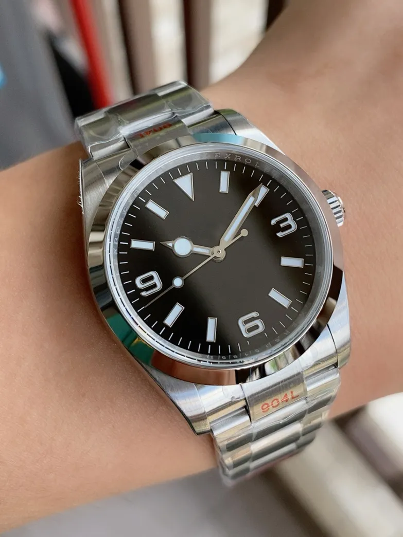 U1 Classic Mens Watch Explorer Type Black Dial 36mm Scratch Resistant ...