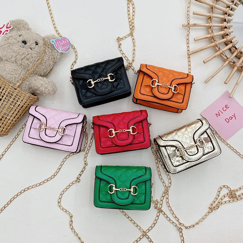 Kids Girl Mini Handbags Chain Messenger Bag Baby Girls PU Leather ...