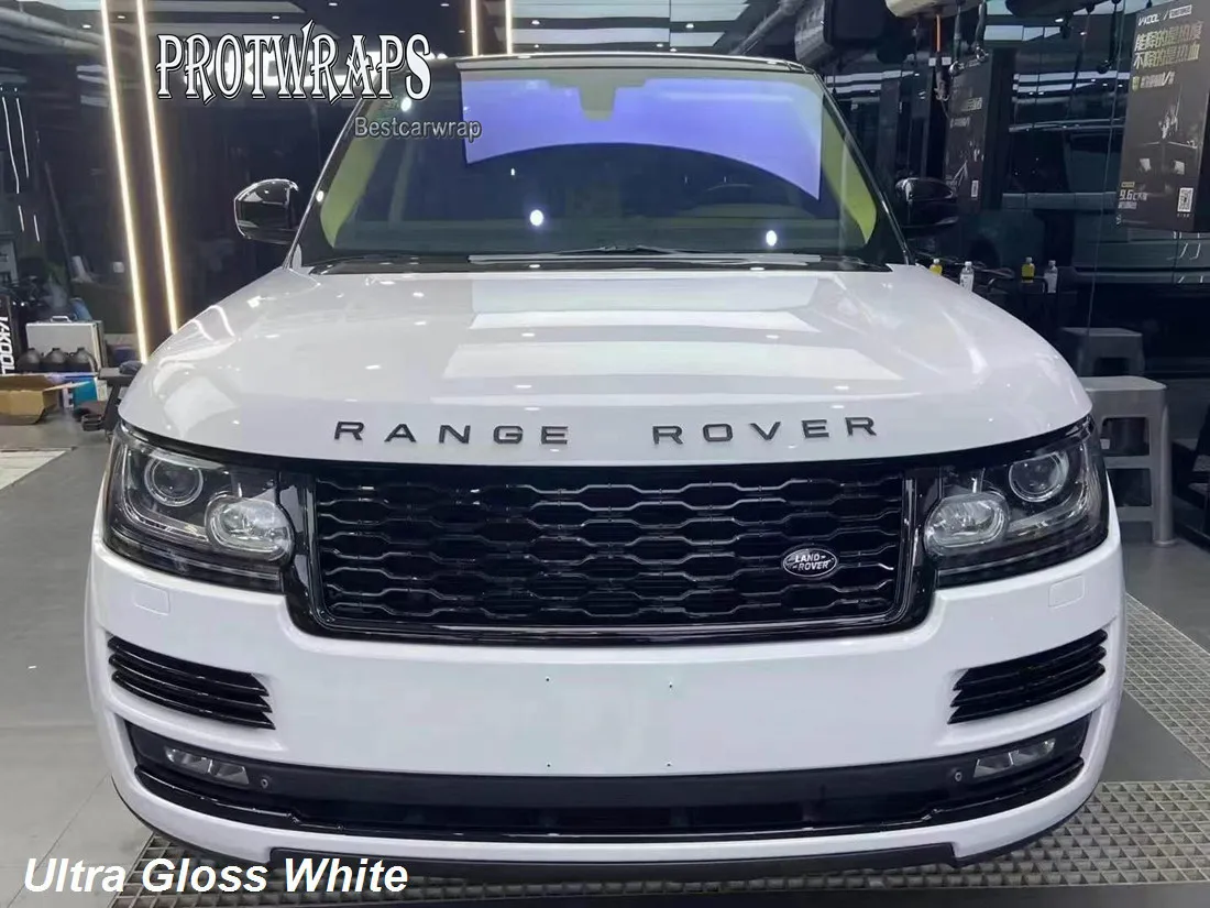 Premium Ultra Gloss White Vinyl Wrap Sticker Whole Car Wrapping ...