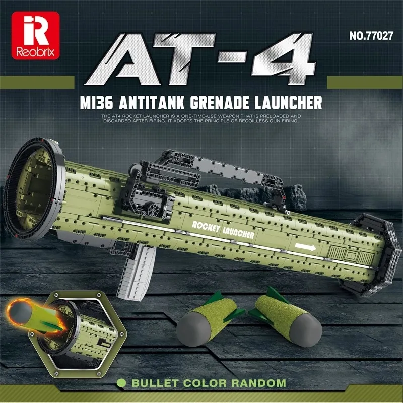 Le M136 AT4 Tank Grenade Launcher Building Blocks Military Series MOC ...