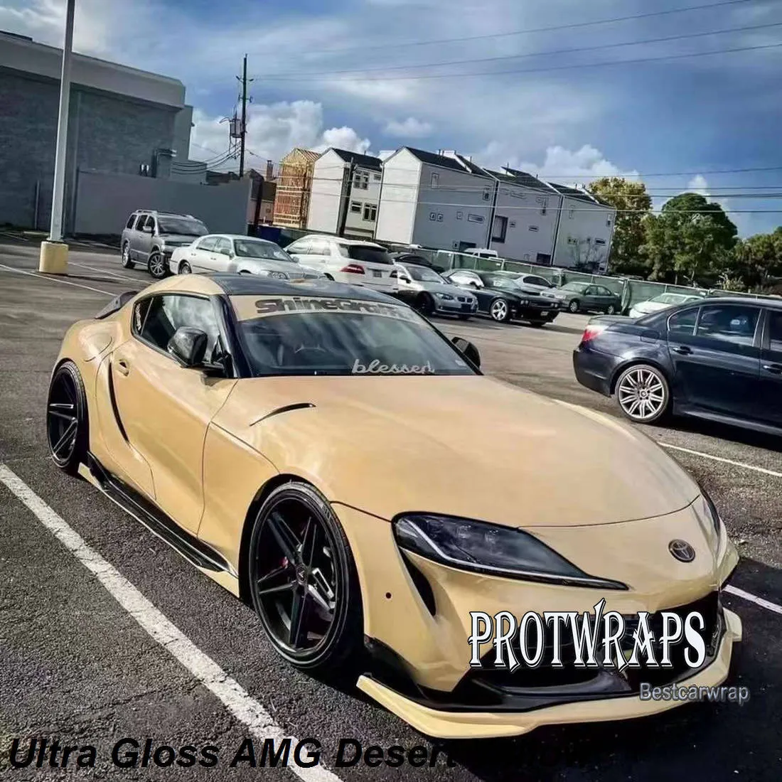 Premium Ultra Gloss Desert Yellow Vinyl Wrap Sticker Car Wrapping ...
