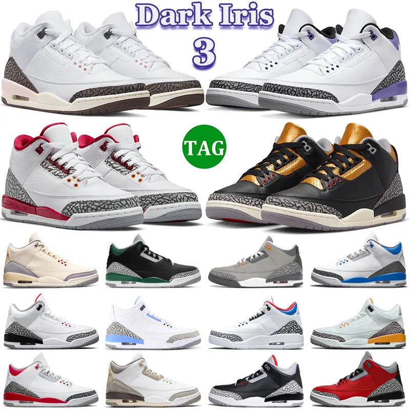 3 Basketball Shoes Men 3s Fire Cardinal Red Dark Iris Neapolitan Muslin ...