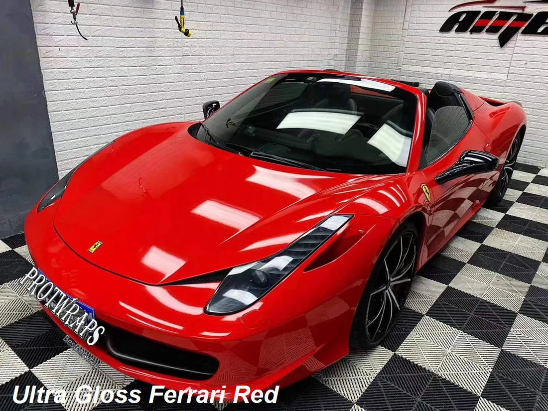 Red Car Wrap Vinyl 5ft X 65ft/1.52m X 20m Premium Ultra Gloss Bright ...