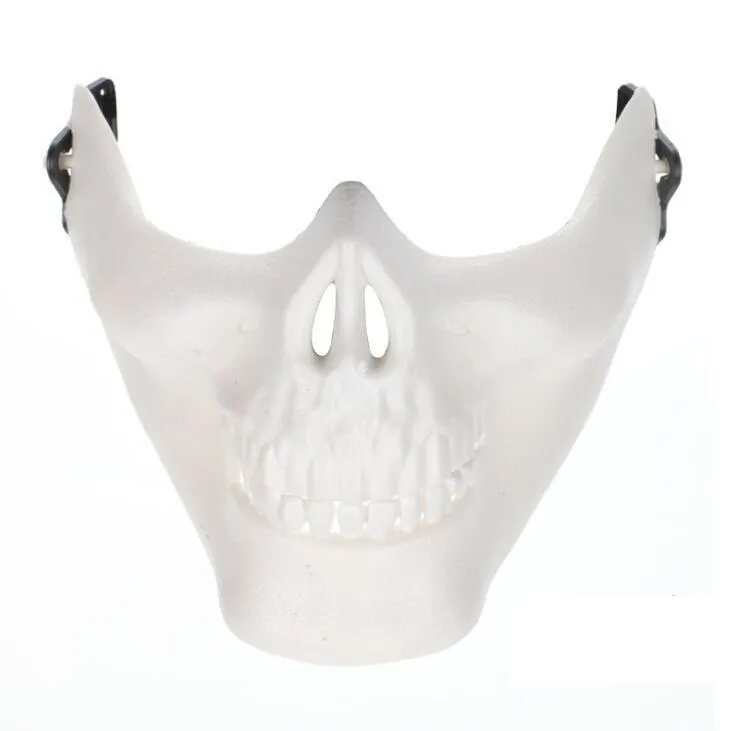Fast Delivery Skeleton Half Face Combat Warrior Face Mask For Halloween ...
