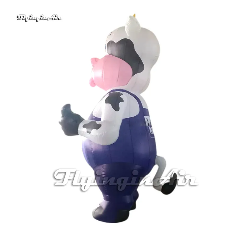 Inflatable Advertising Cow Balloon 10 ft High White Oxford Cloth ...