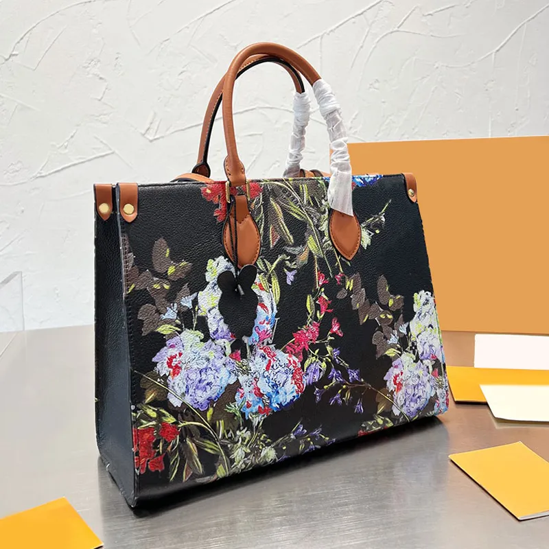 Large Tote Bag Floral Shoulder Bags Women Shopping Handbag Fashion ...