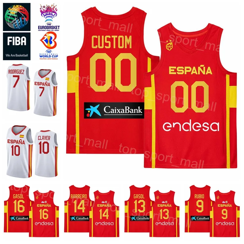 Spain Jerseys: EuroBasket Inspired Basketball Jersey Lightweight ...