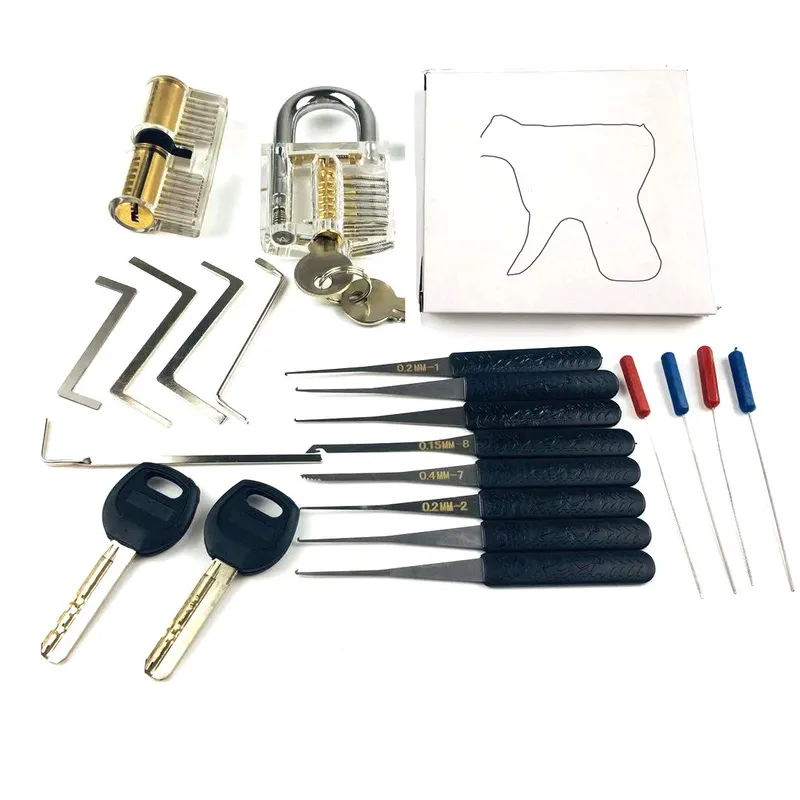 Locksmith Kits: Transparent Practice Lock Set With Broken Key Extractor ...