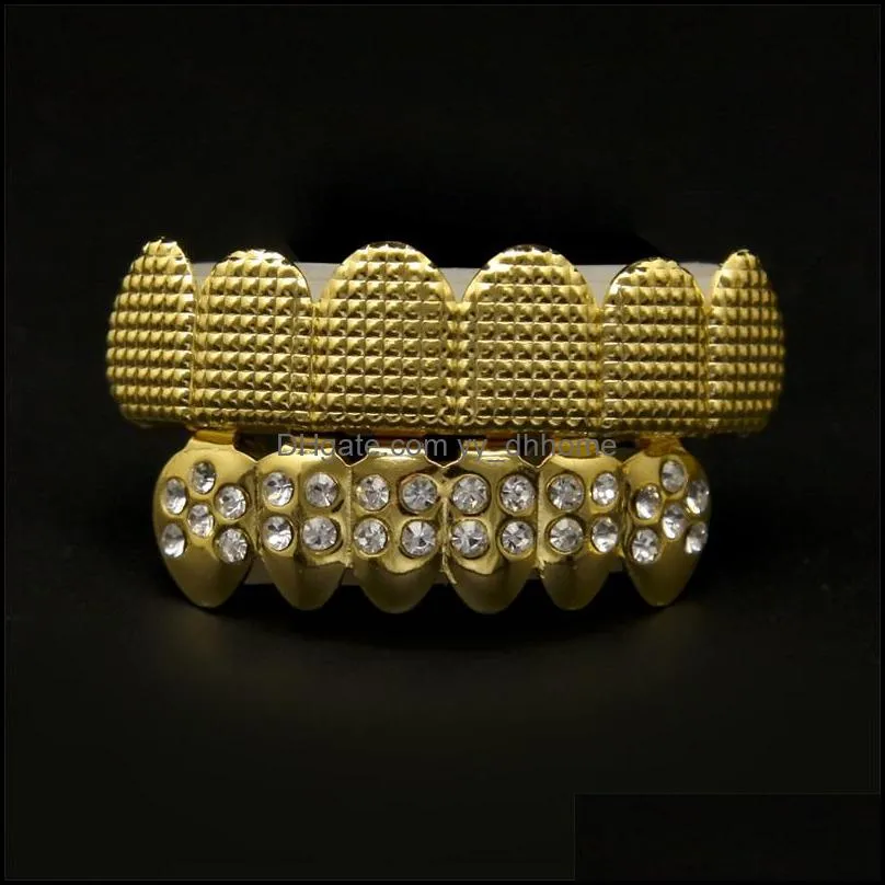 Mens 18K Gold Plated Diamond Grillz | Multicolor Teeth Jewelry | Custom ...
