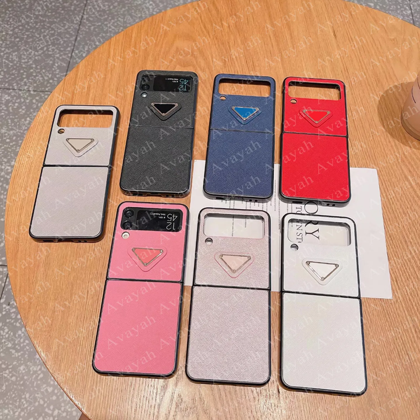 Luxury Leather Flip Phone Case For Samsung Z Flip 3 & 4 | Shockproof ...