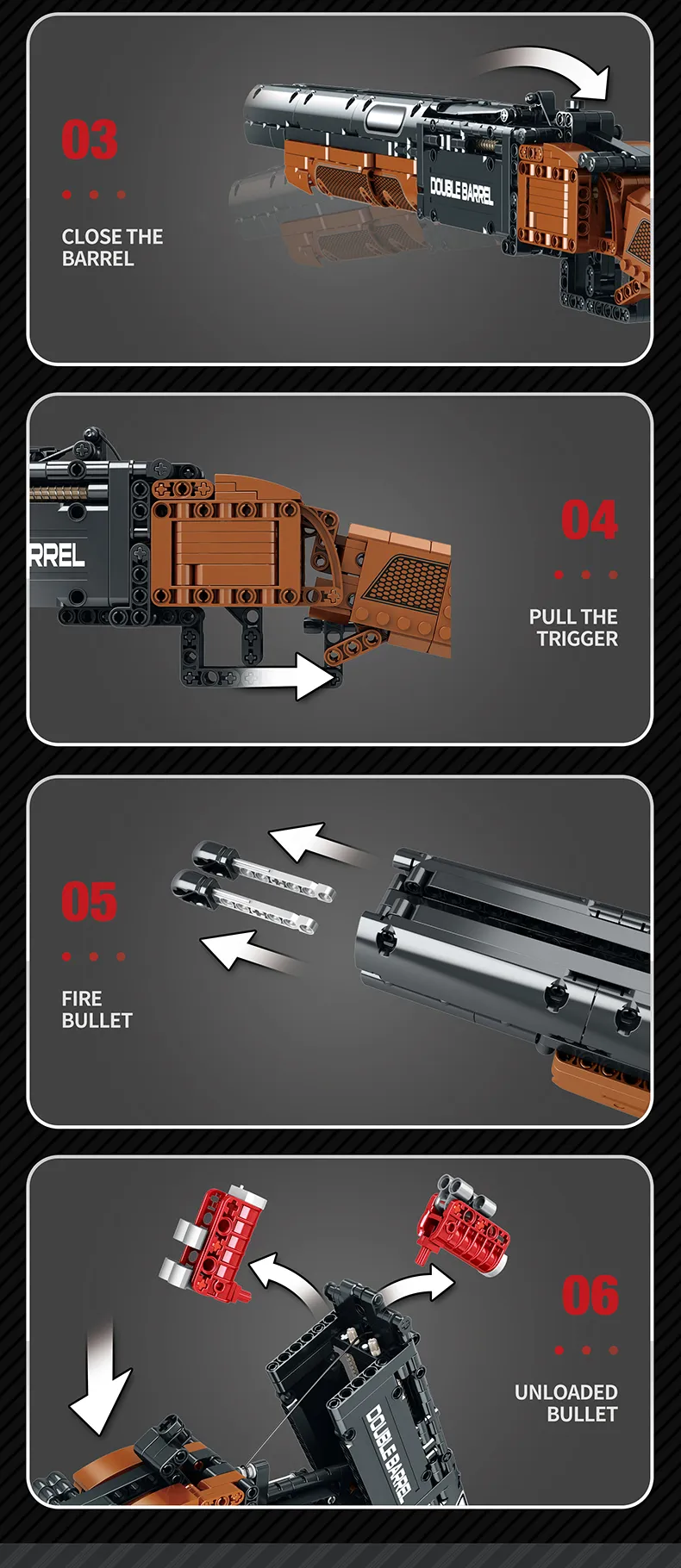PUBG Double Barrel Shotgun Building Blocks Military Model Educational ...