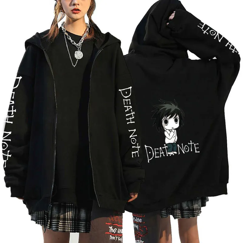 Kawaii Death Note Anime Sweatshirt: Harajuku Streetwear For Kawaii Death Note Anime Sweatshirt: Harajuku Streetwear For