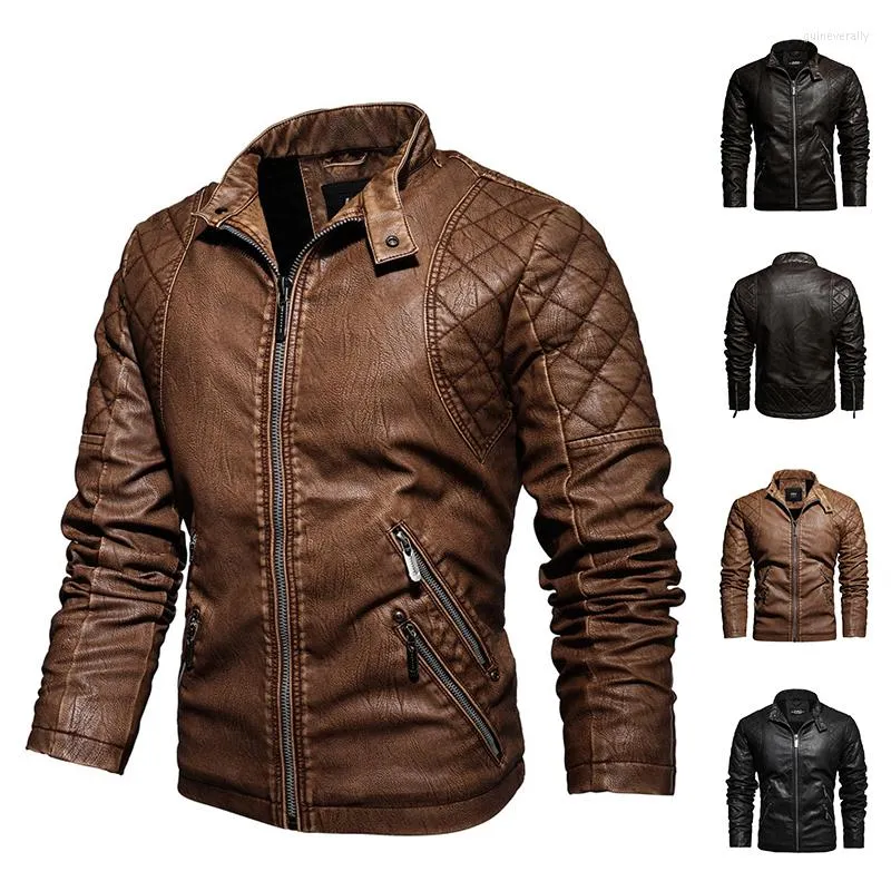 DHgate.com:Mens Faux Leather Motorcycle Jacket, Autumn Winter Coat ...