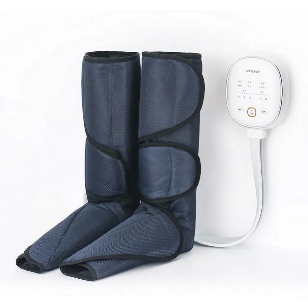Air Compression Leg and Calf foot massager with Thigh Wraps ...