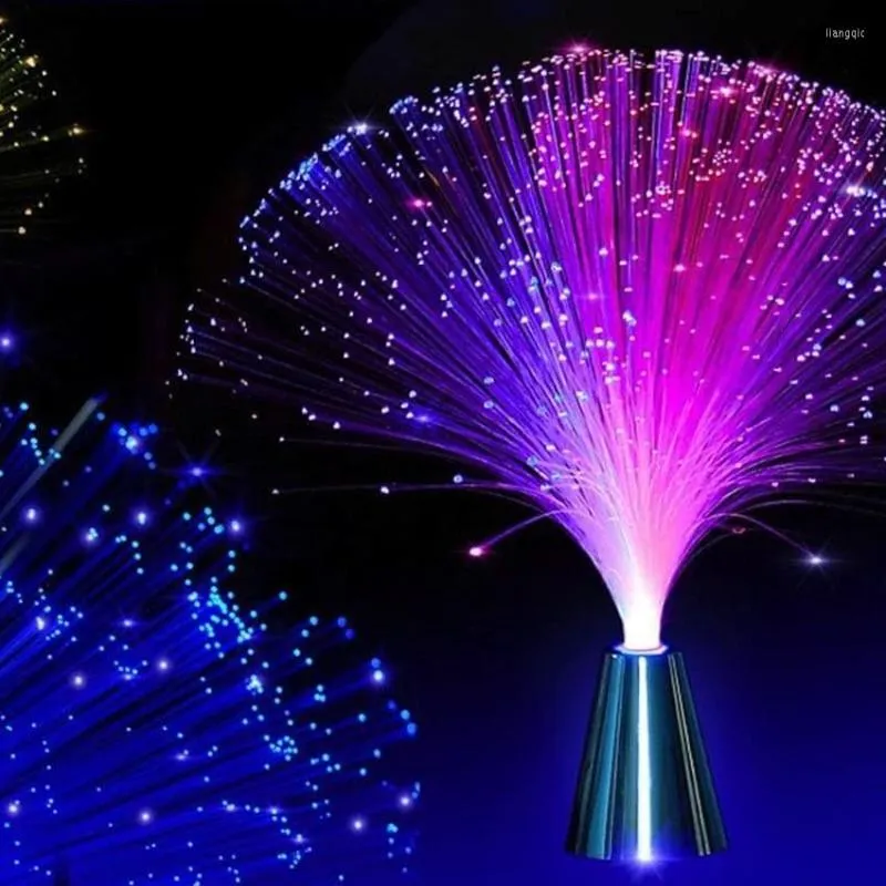 Multicolor LED Fiber Optic Novelty Table Lamps For Interior Decoration ...