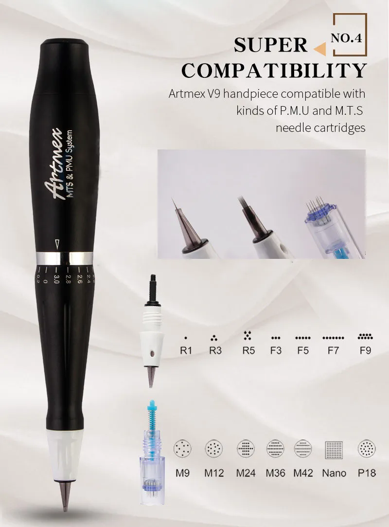 Electric Microneedle System Artmex V9 PMU MTS 2in1 Tattoo Permanent ...