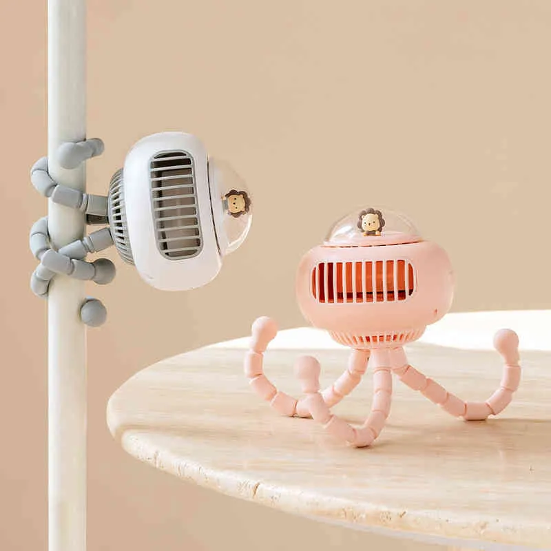 Electric Fans F37 Mini Portable Battery-Powered Clip Fan with 5-Blade ...