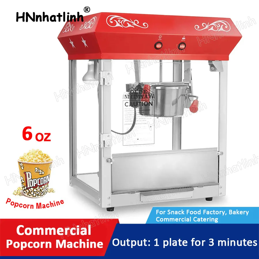 Tabletop Popcorn Machine - Vintage Movie Theater Style, 6 Oz Kettle, 32 ...