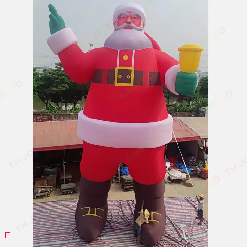 12m 40ft Tall Giant Inflatable Santa Claus With LED Light Perfect For ...