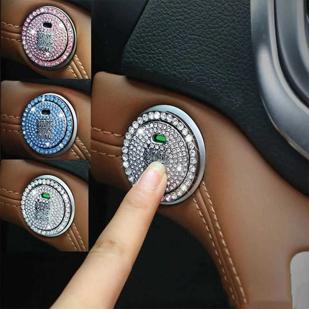 Car One Click Start Button Car Interior Engine Ignition Start Stop ...