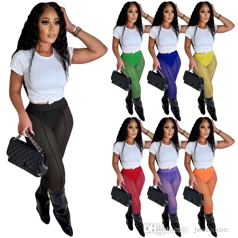 Sheer Yoga Pants High Waist Mesh Leggings Sexy Perspective, Bodycon ...