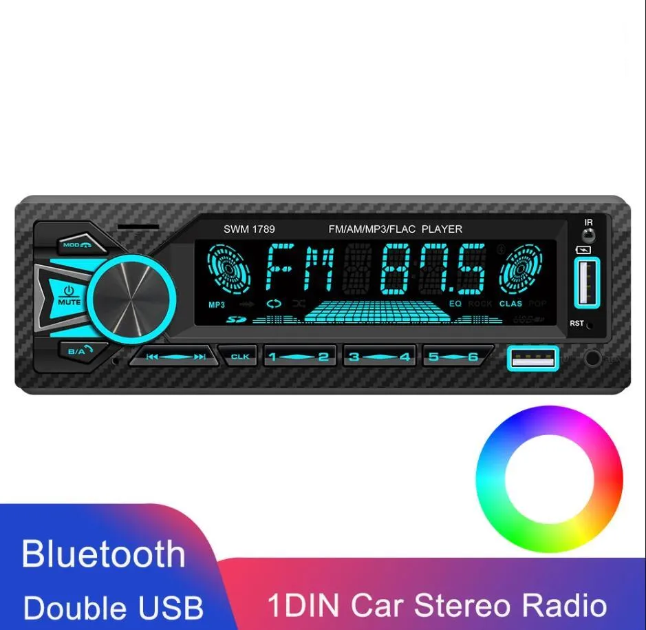SWM 1789 Car Stereo | Bluetooth, MP3, AUX, USB | Single DIN Head Unit ...