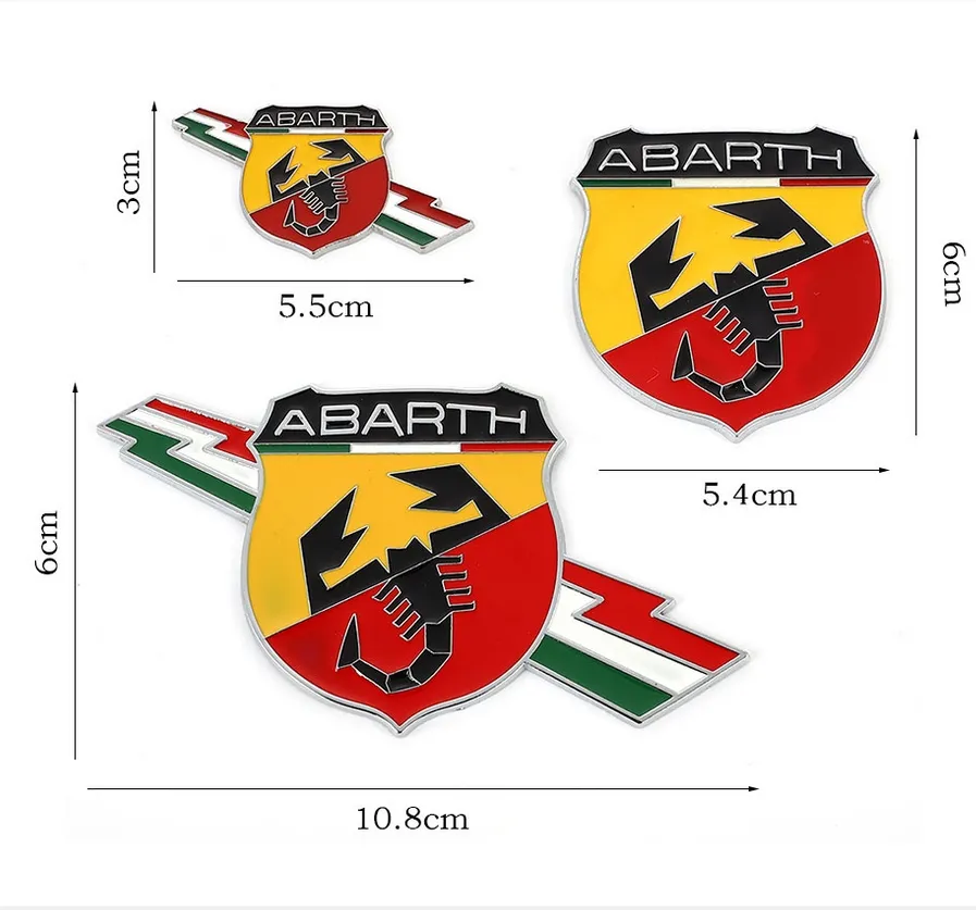 Fiat 125/125/500 Punto, Bravo, Panda, Stilo Car Emblem Logo Decal Die ...