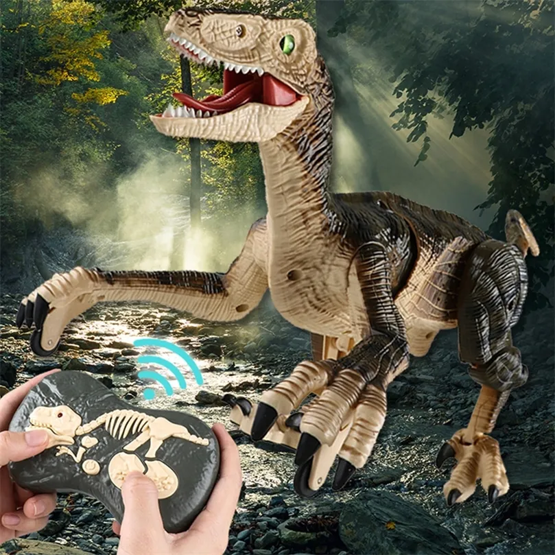 RC Dinosaur Toys, 24G Remote Control Velociraptor, Electric Walking Dino Toy, Christmas Gift For ...