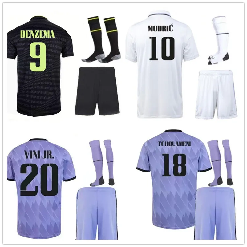 Kit De Futebol Masculino De Benzema 2022 2023 Scuros De Camisa De ...