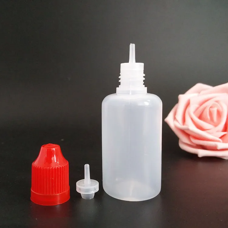 30ml Plastic Dropper Bottles with Childproof Screw Caps and Long Thin ...