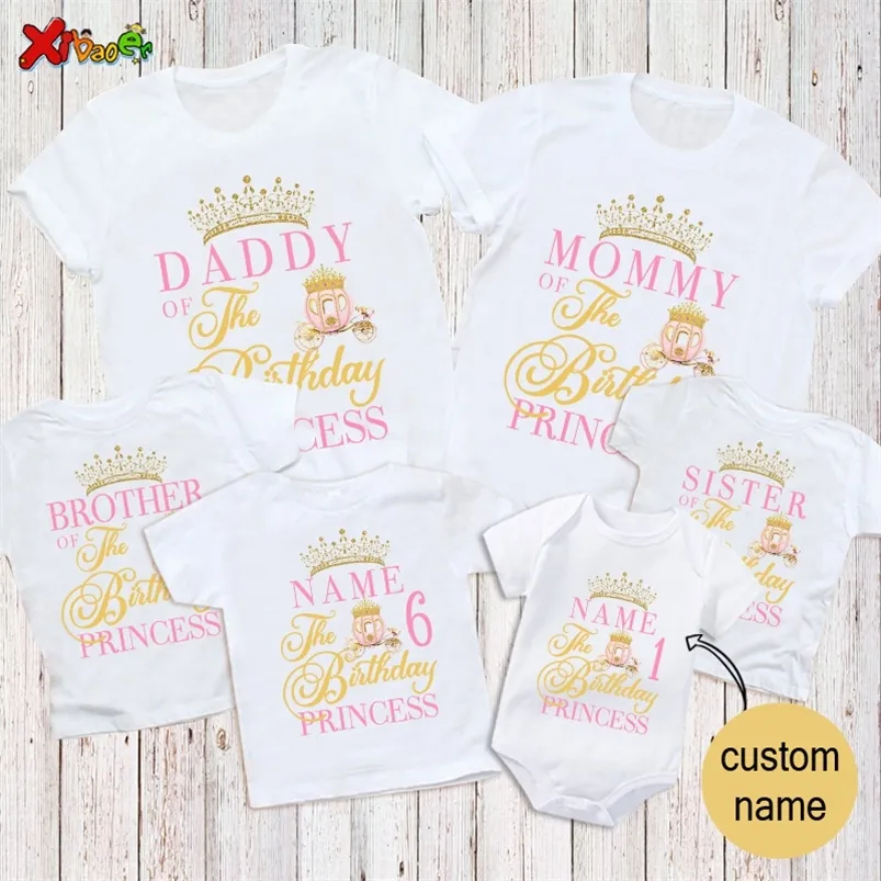 Family Matching Outfits Princesses Family Birthday Shirt Party Carriage ...